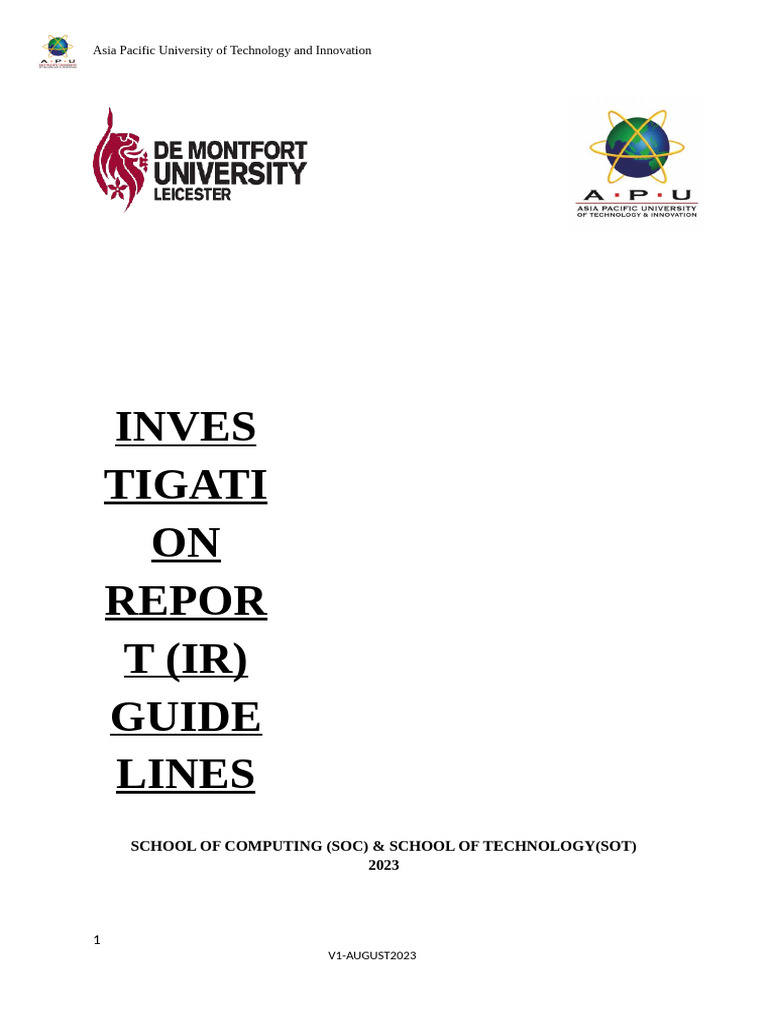 IR Report Writing Guidelines for SOC & SOT | PDF | Methodology | Data