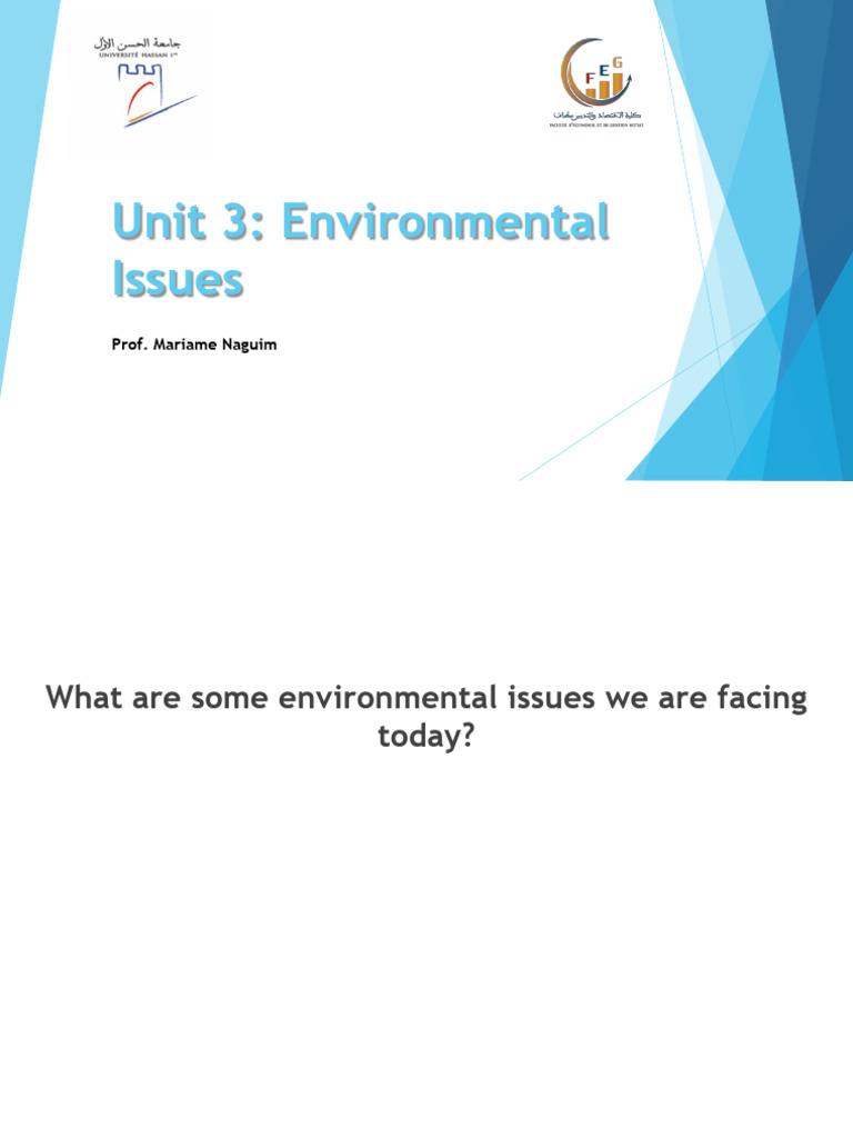 Session 3 Environmental Issues | PDF | Climate Change | Sea Level Rise