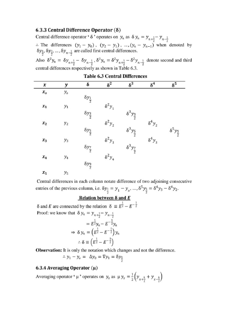 Finite differences | PDF