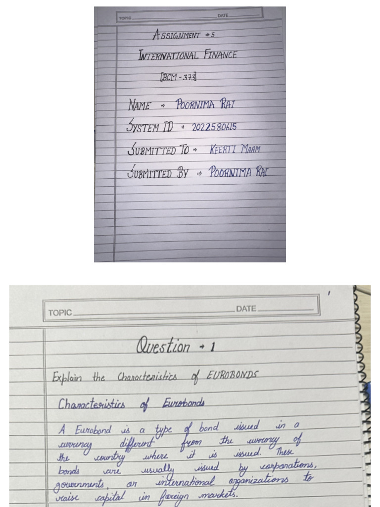 Assignment 5 International Finance BCM 373 | PDF