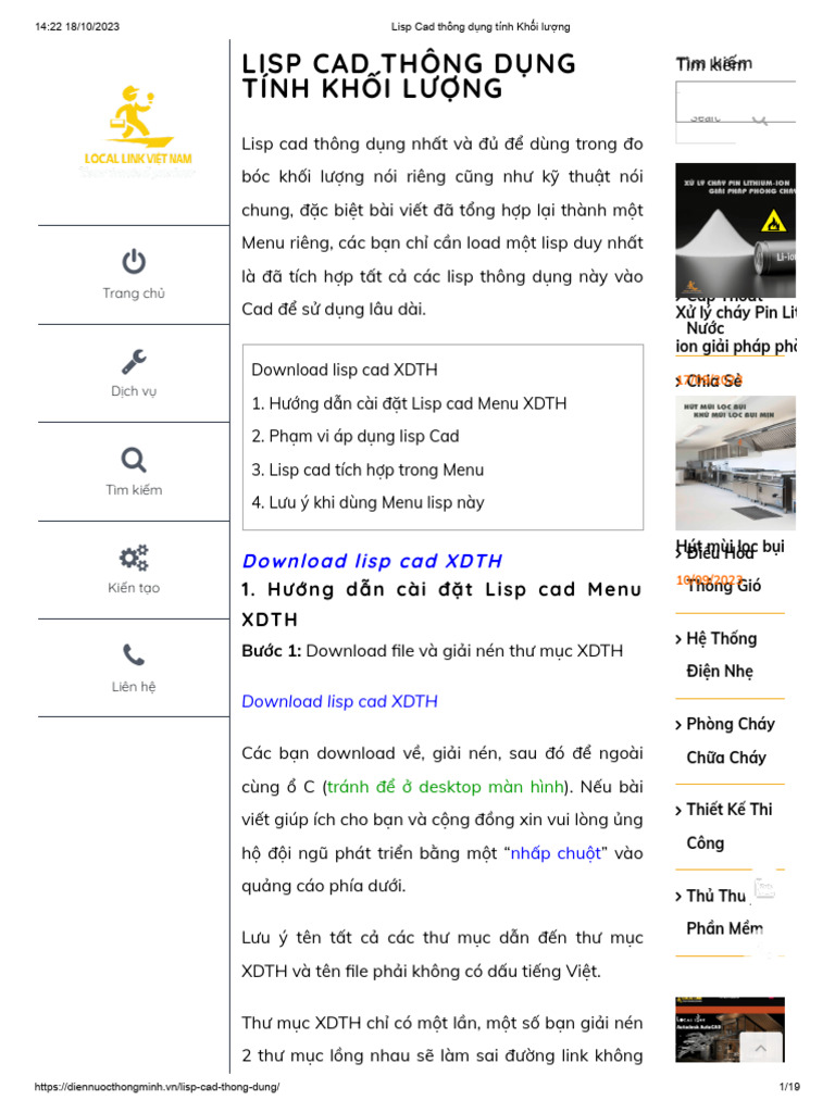 Lisp Cad Thông Dụng Tính Khối Lượng | PDF