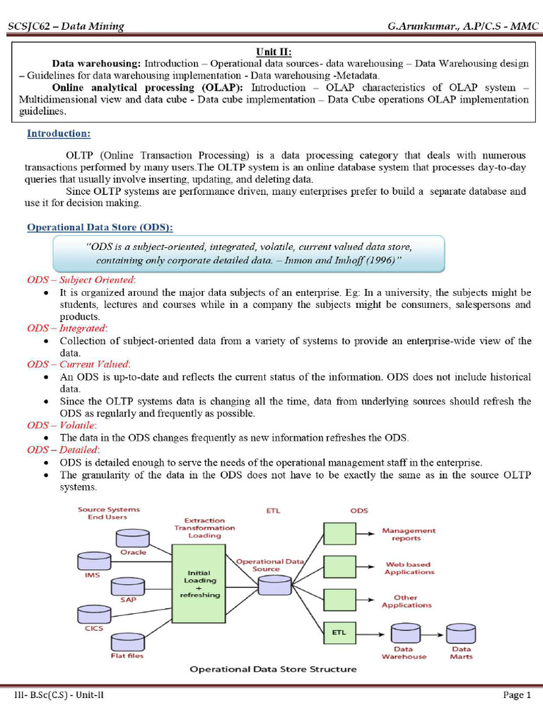 Unit-2 DataMining AG | PDF