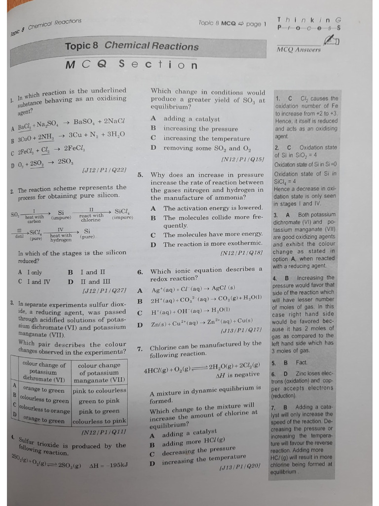 8 Chemical Reactions | PDF