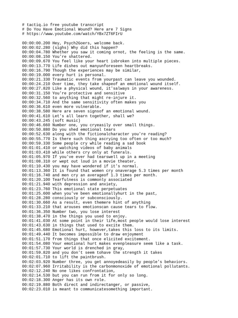 Tactiq Free Transcript YBx7ZT6FIrU | PDF | Feeling | Anger