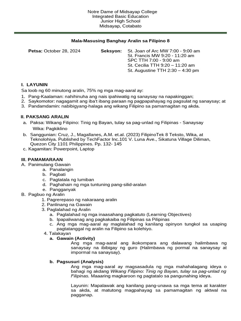 Lesson Plan | PDF
