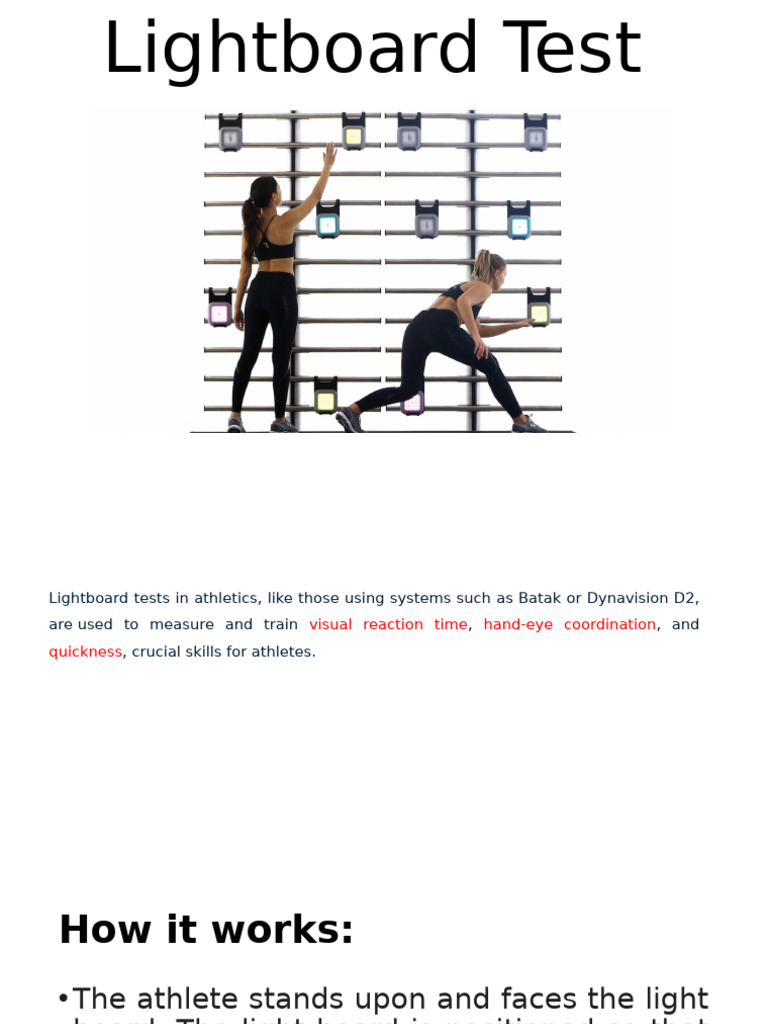 Light Board Tests for Athlete Reaction | PDF