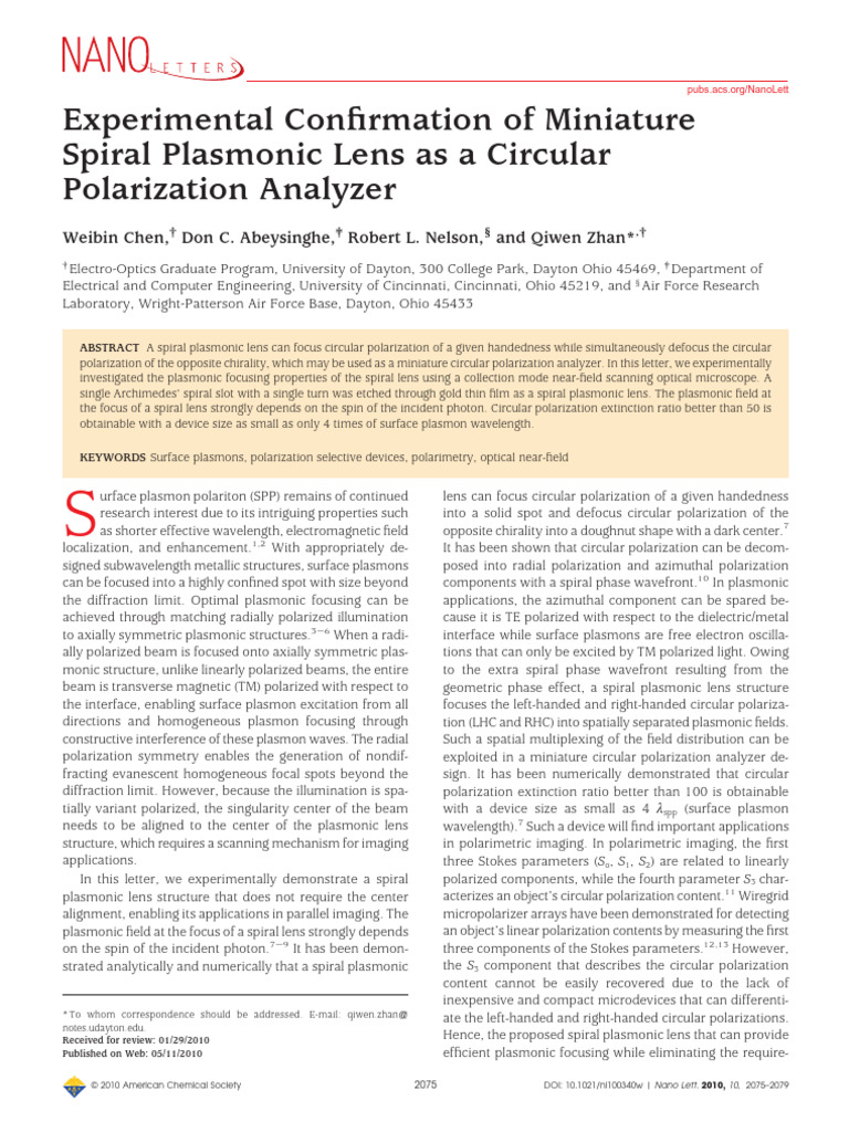 2010-Experimental Confirmation of Miniature Spiral Plas | PDF ...