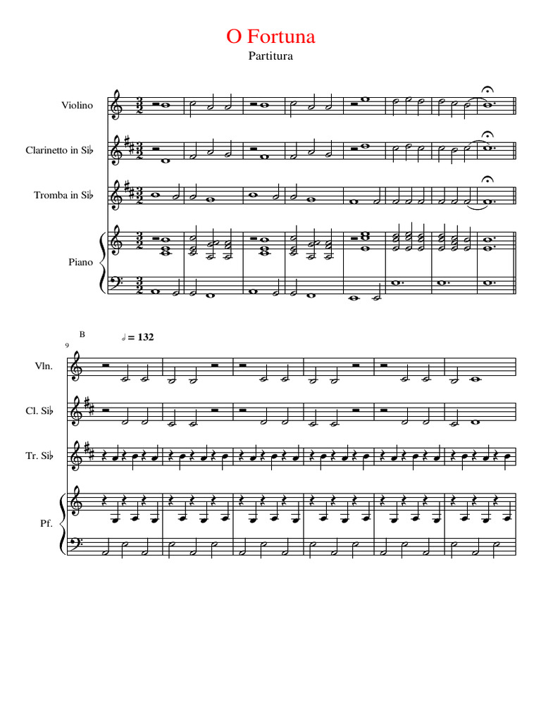 O - Fortuna Partitura 1 | PDF