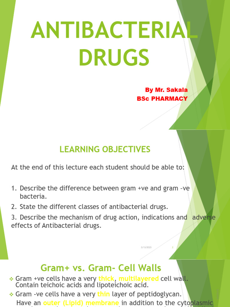 7.antibacterial Drugs PDF | PDF | Penicillin | Beta Lactamase