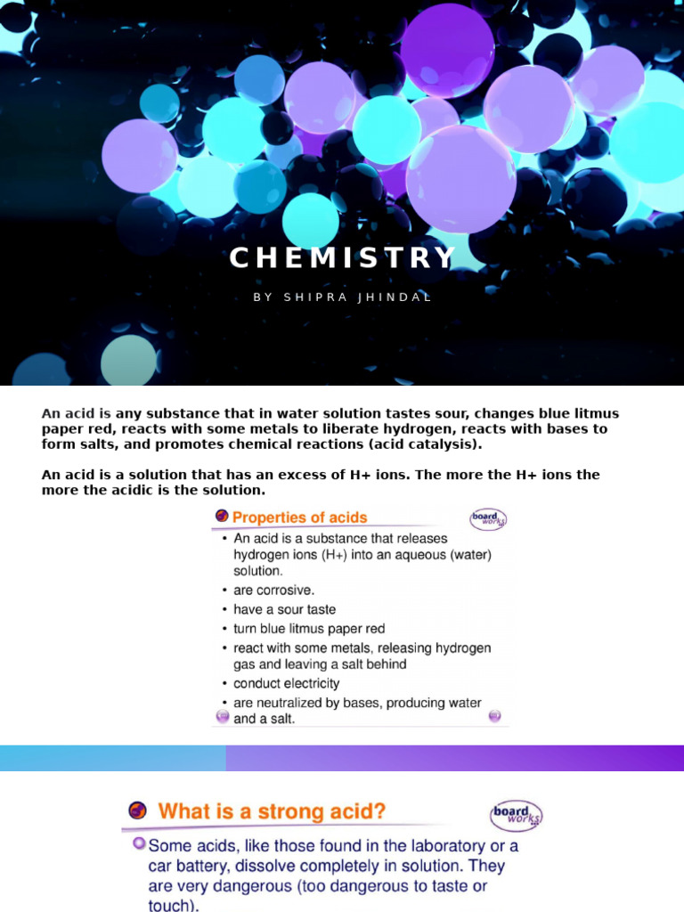 Chemistry - Acids and Bases | PDF | Chemical Reactions | Acid