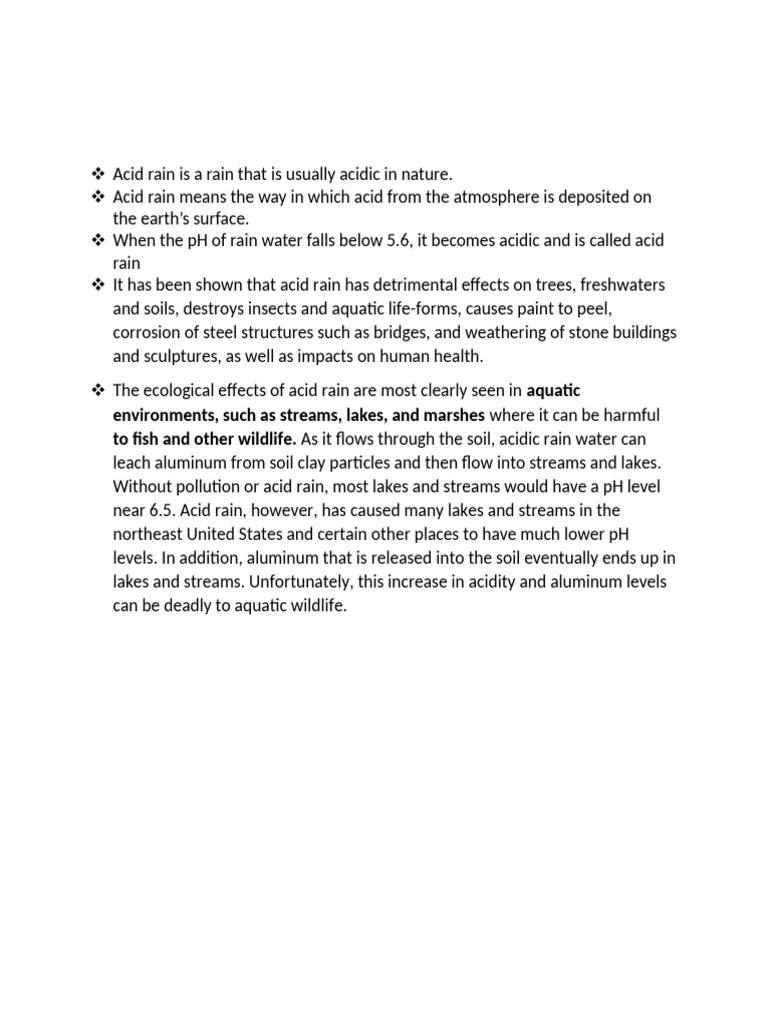 Acid Rain | PDF