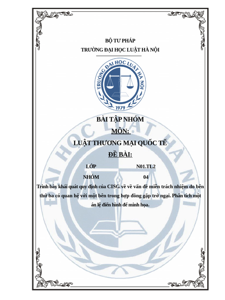 BTN-Luật-TMQT-Nhóm-4 | PDF