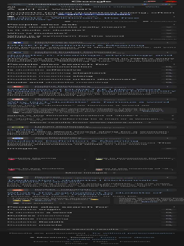 Dudette Meaning - Google Search | PDF | Linguistics | Lexicology