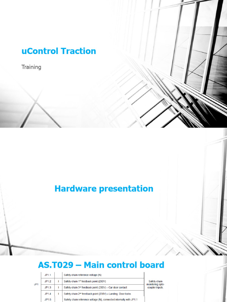 Ucontrol Traction Training | PDF | Elevator | Parameter (Computer Programming)