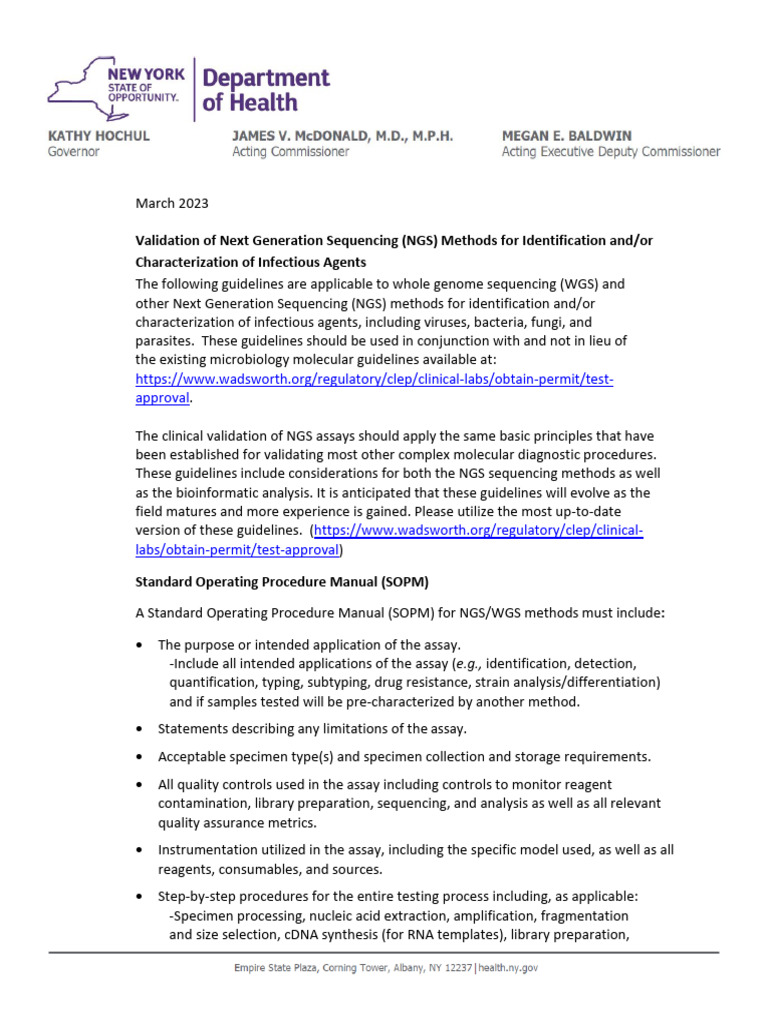 NGS Methods for Infectious Agent Validation | PDF | Dna Sequencing | Assay
