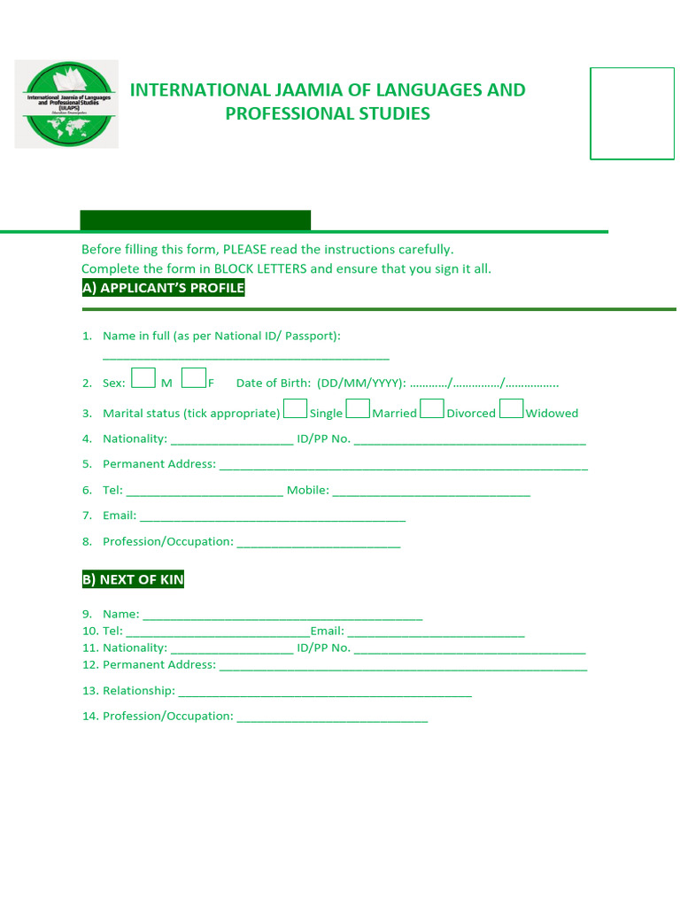Application Form RKK.15.05.21 | PDF