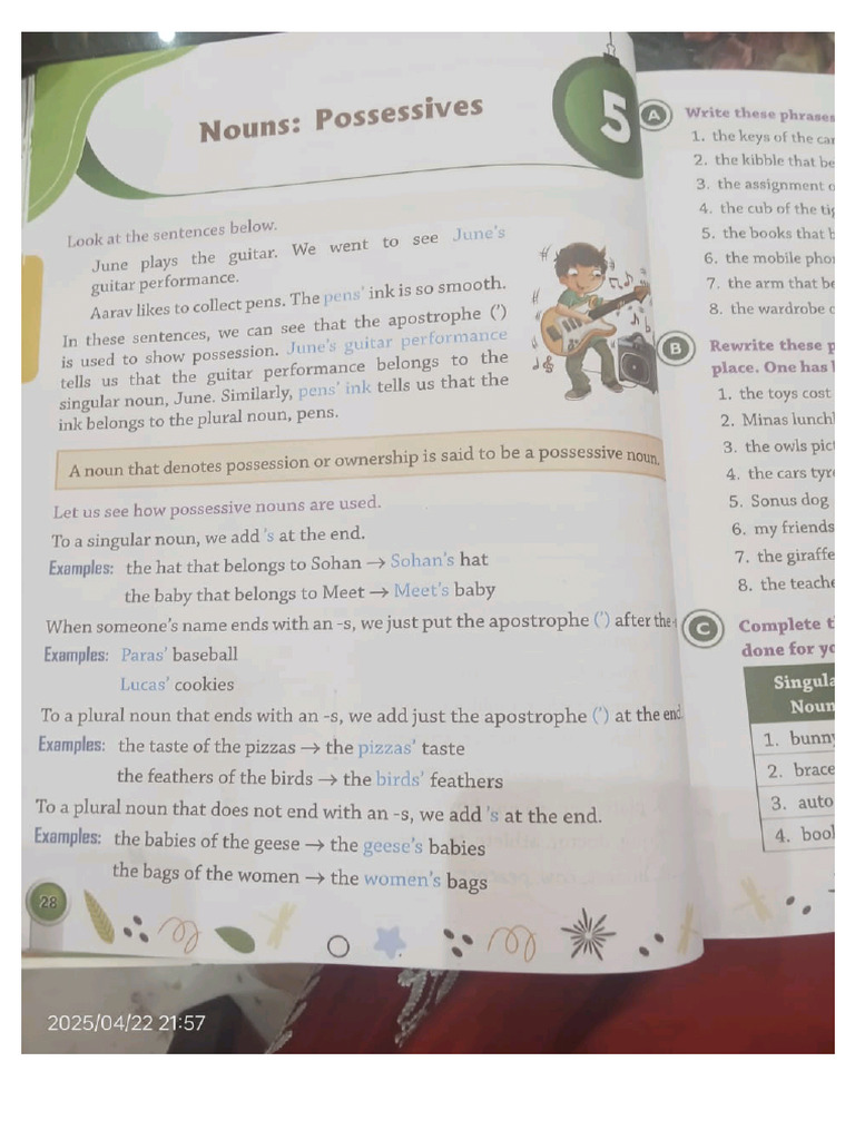 Ch-5 English Grammar Class 4 | PDF