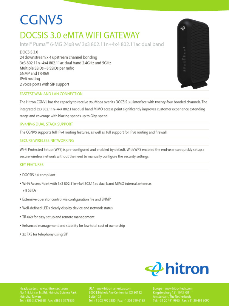 Manual Modem Hitron | PDF | I Pv6 | Ieee 802.11