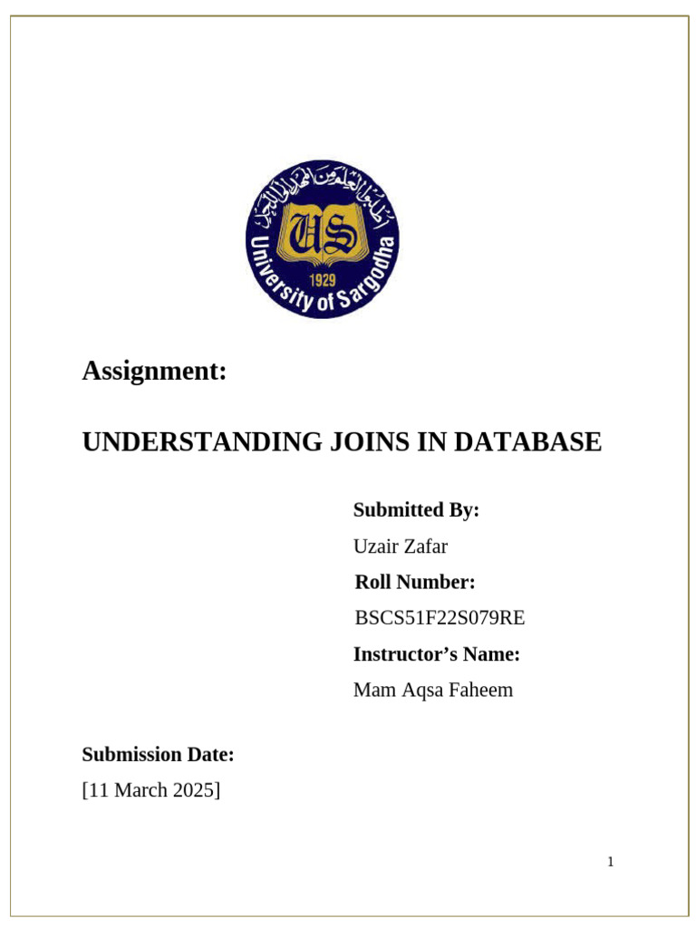 Understanding Joins in Database Management Systems | PDF | Databases | Table (Database)