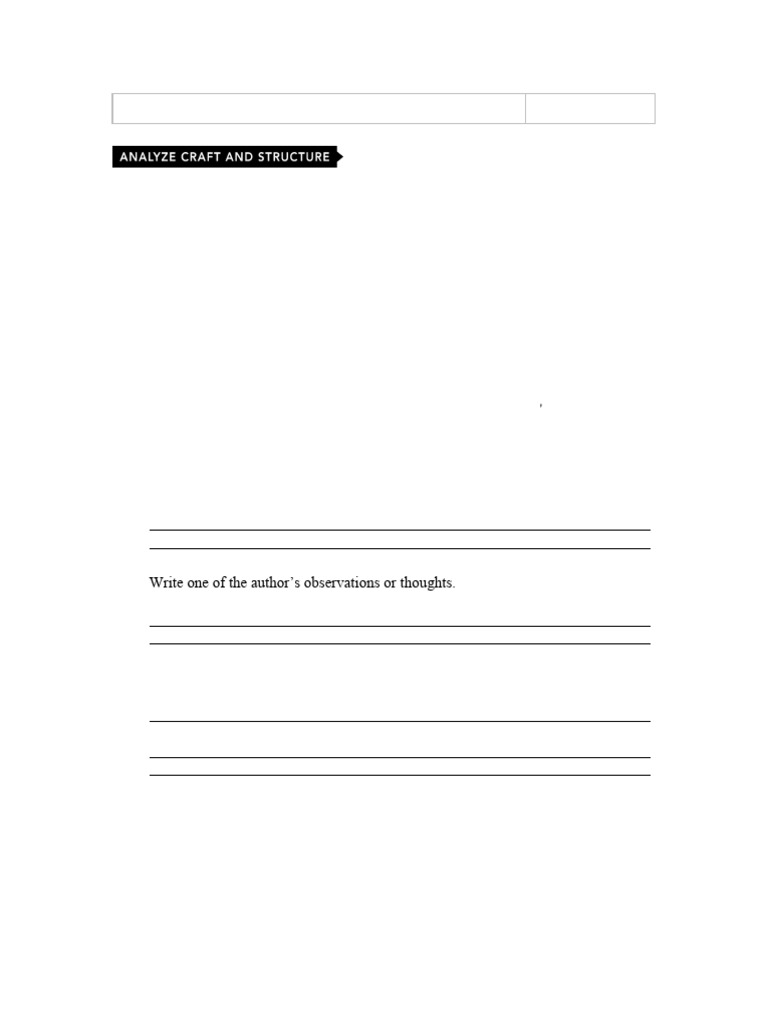 Analyze Craft and Structure - Literary Nonfiction (RP) PDF | PDF