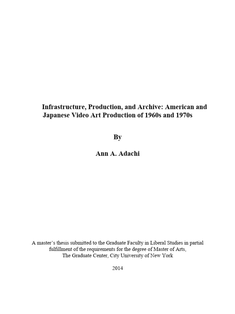 Japanese Video Art Production of 1960s and 1970s | PDF