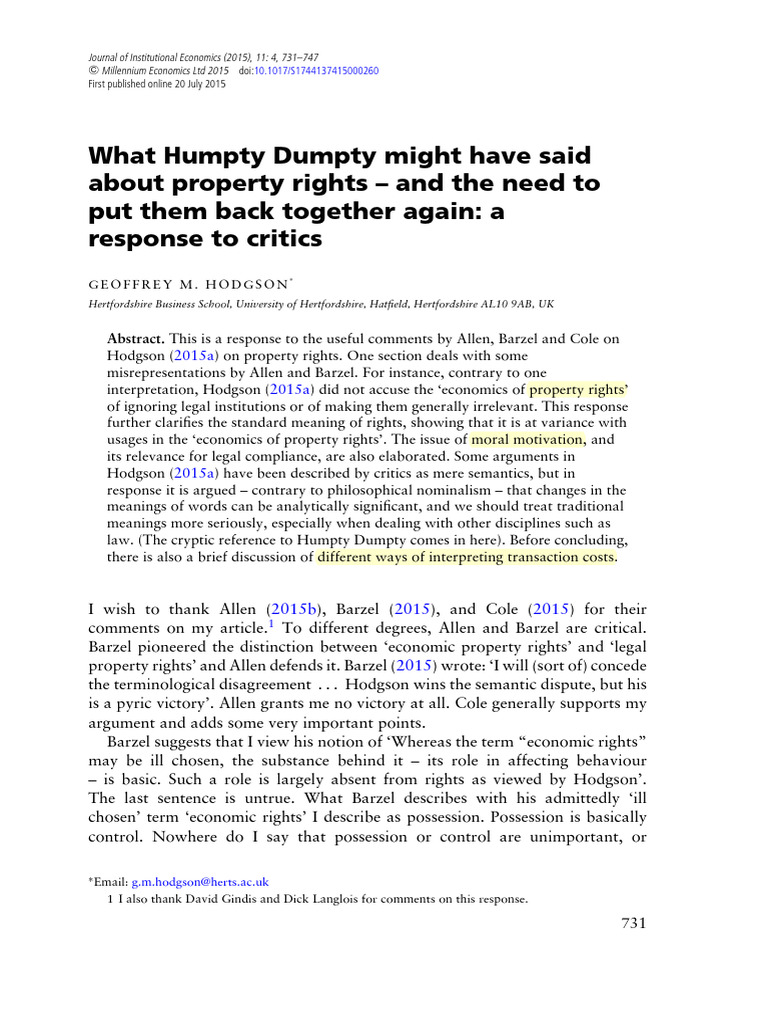 Hodgson 2015 - Humpty Dumpty - Response To Critics (Jie, Abstract Only ...