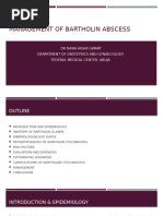 Marsupialization of Bartholin Cyst and Abscess - ACOG 2023 | PDF ...