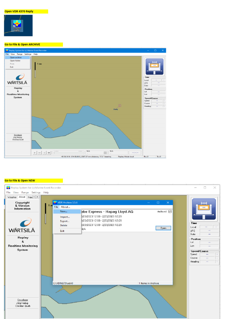 VDR Play Back & Back Up Procedure | PDF