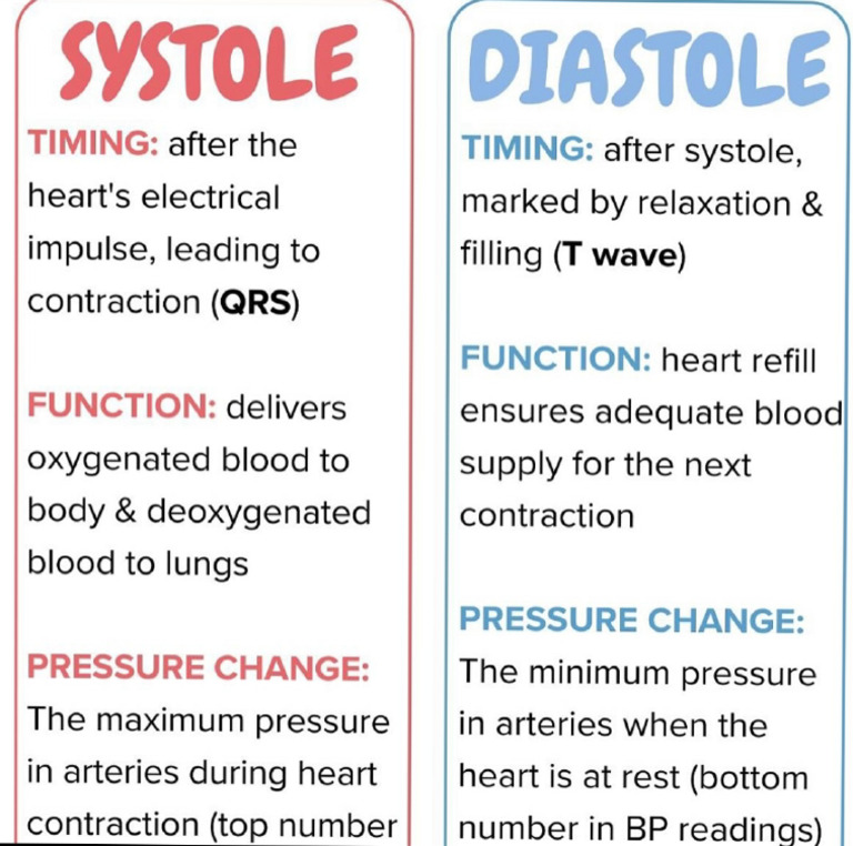 Systole Vs Diastole | PDF