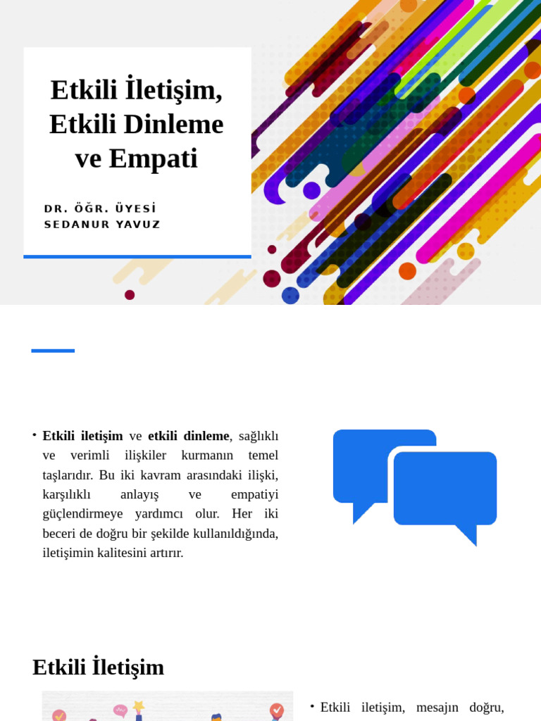 Etkili Iletisimetkili Dinleme Ve Empati 4 Ders | PDF