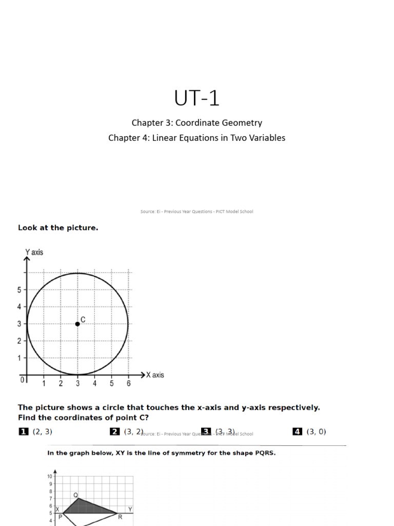 Algebra and Geometry Practice Questions | PDF