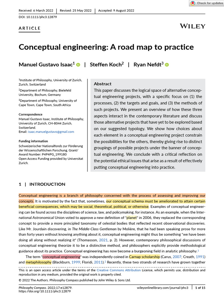 Conceptual Engineering: Methods and Ethics | PDF | Semantics | Truth
