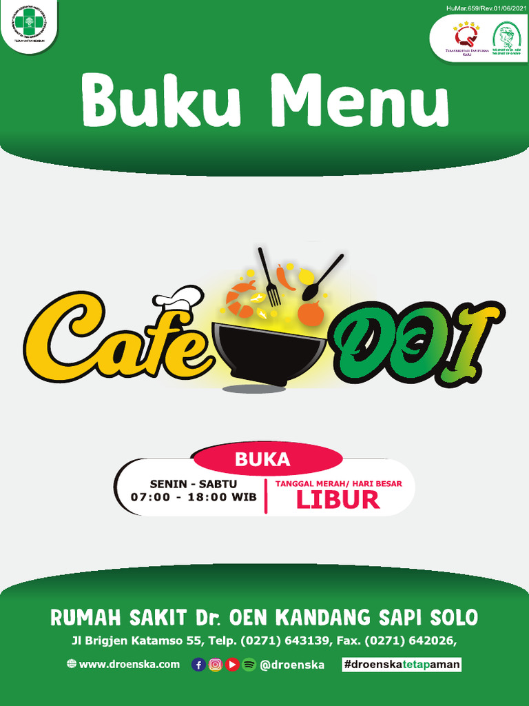 Menu Doi Cafe Coffee & Kitchen | PDF