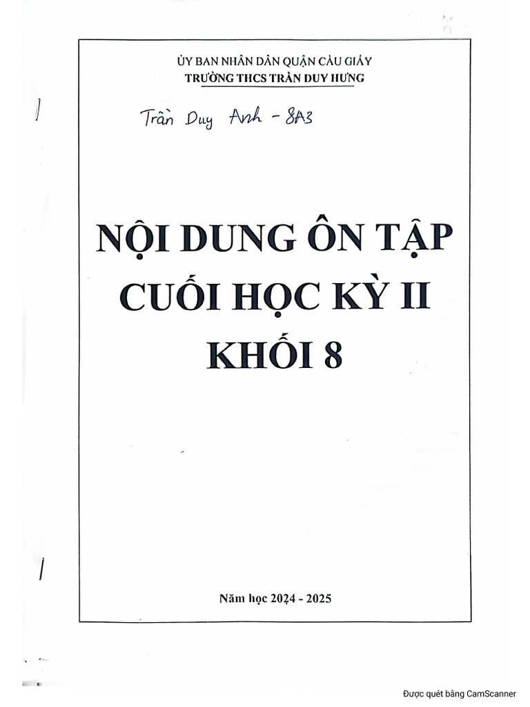 ĐỀ CƯƠNG HK2 | PDF
