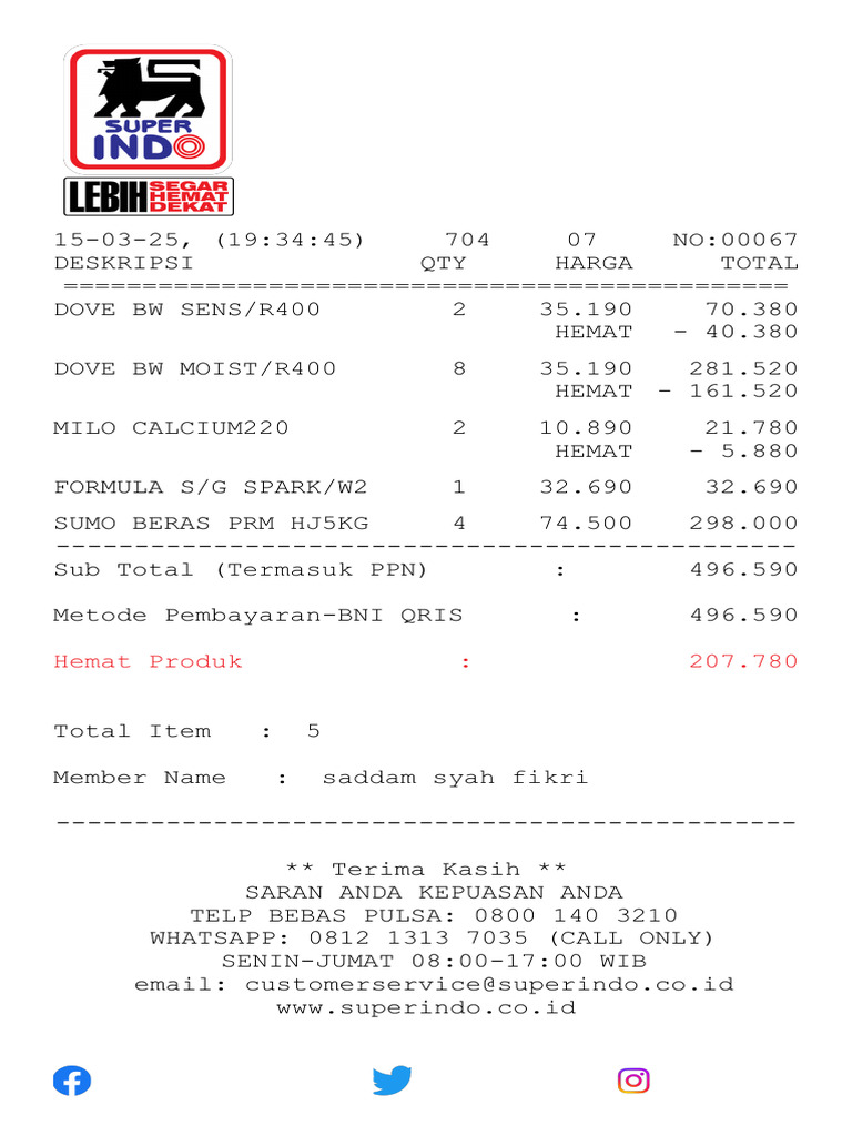 E-Reciept 15032025073445 2023050601392466 1742046574011 | PDF
