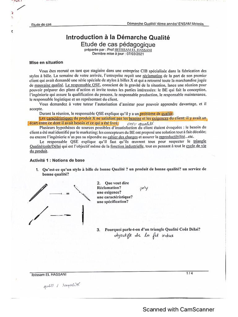 Etude de Cas 1 | PDF