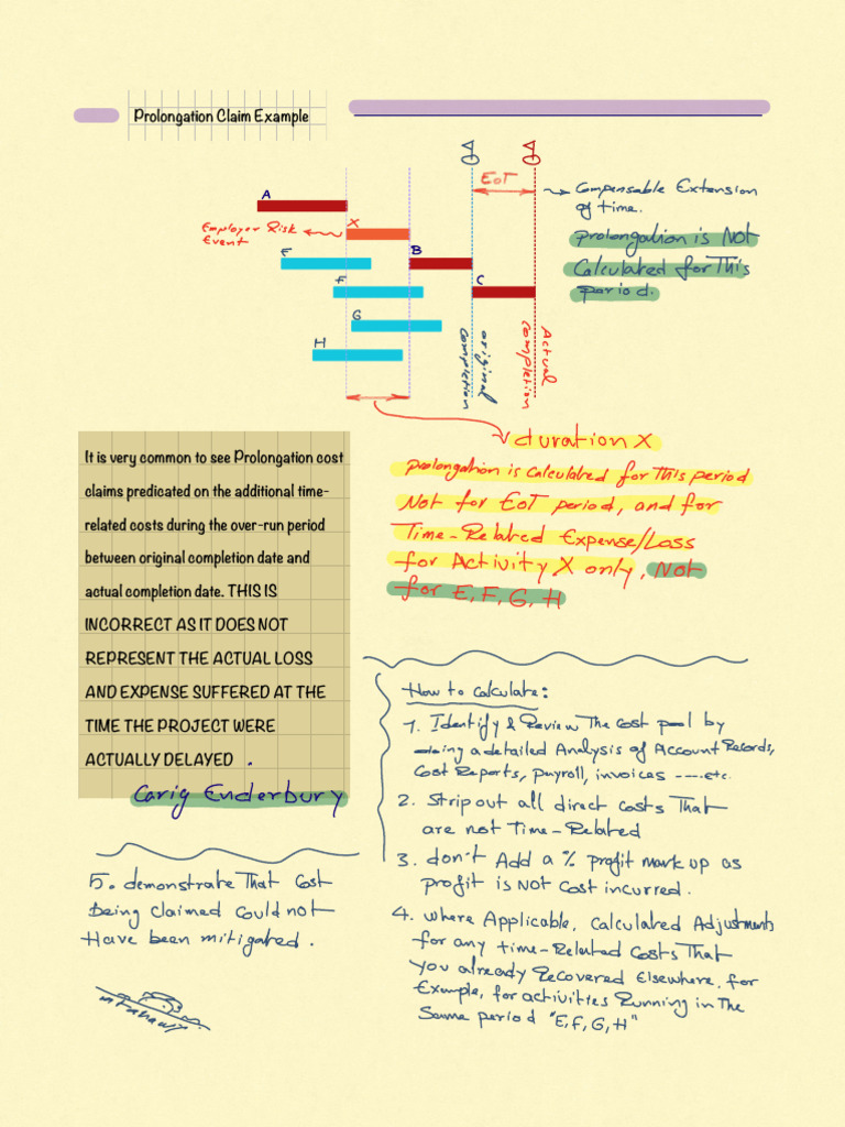 Prolongation Claim Method of Calculation-1 | PDF | Business | Financial ...