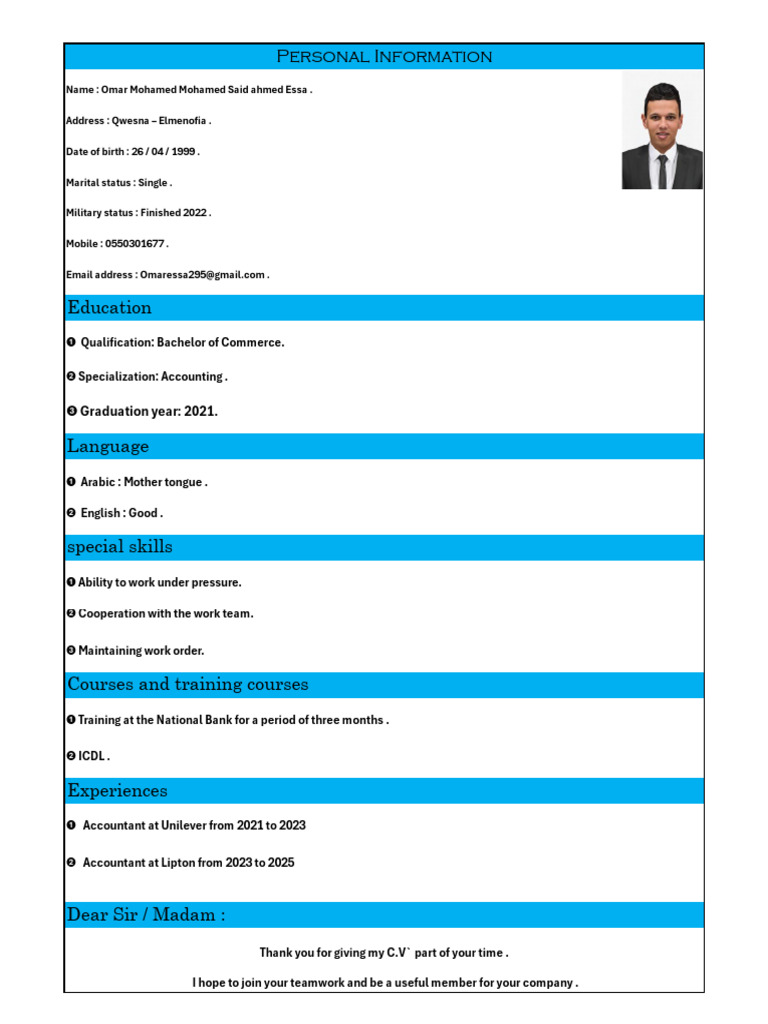 Omar Essa Accountant | PDF