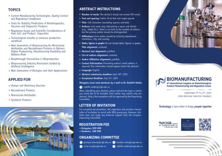 Biomanufacturing Congress 2025 Overview | PDF | Vaccines ...
