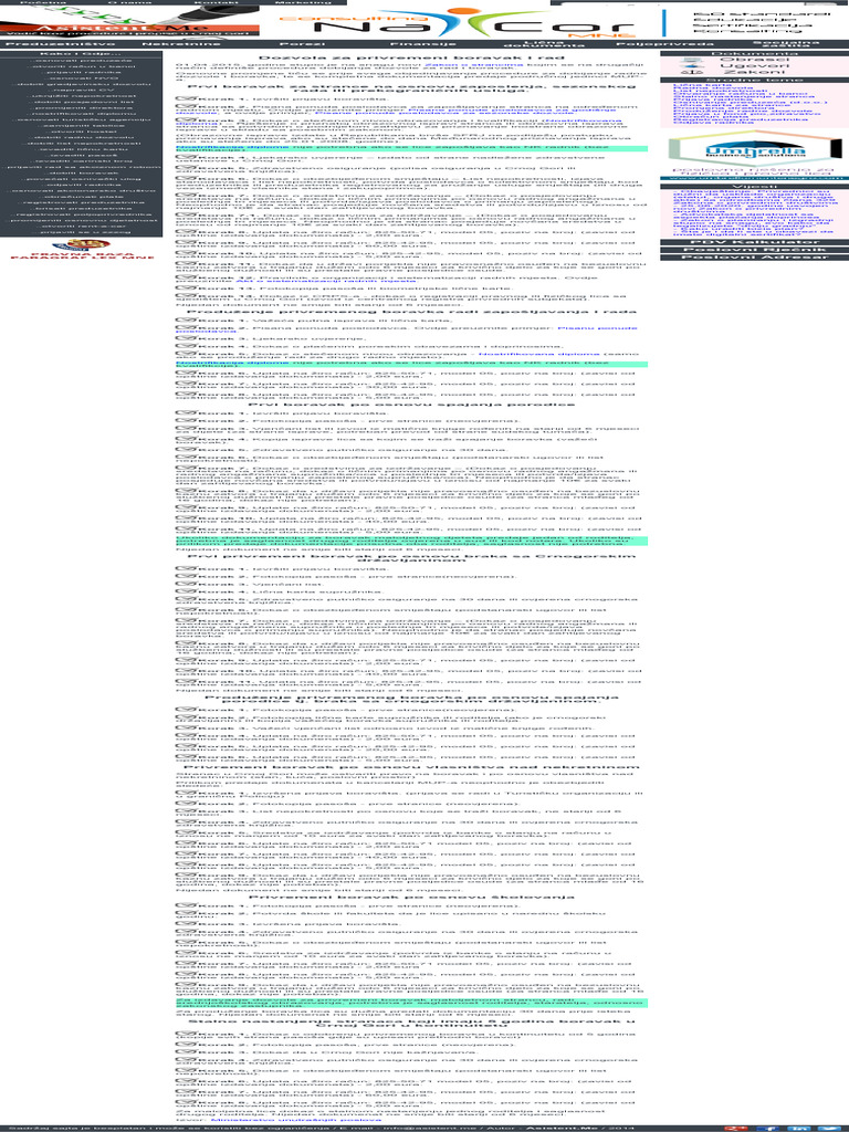 Dozvola Za Privremeni Boravak I Rad | PDF