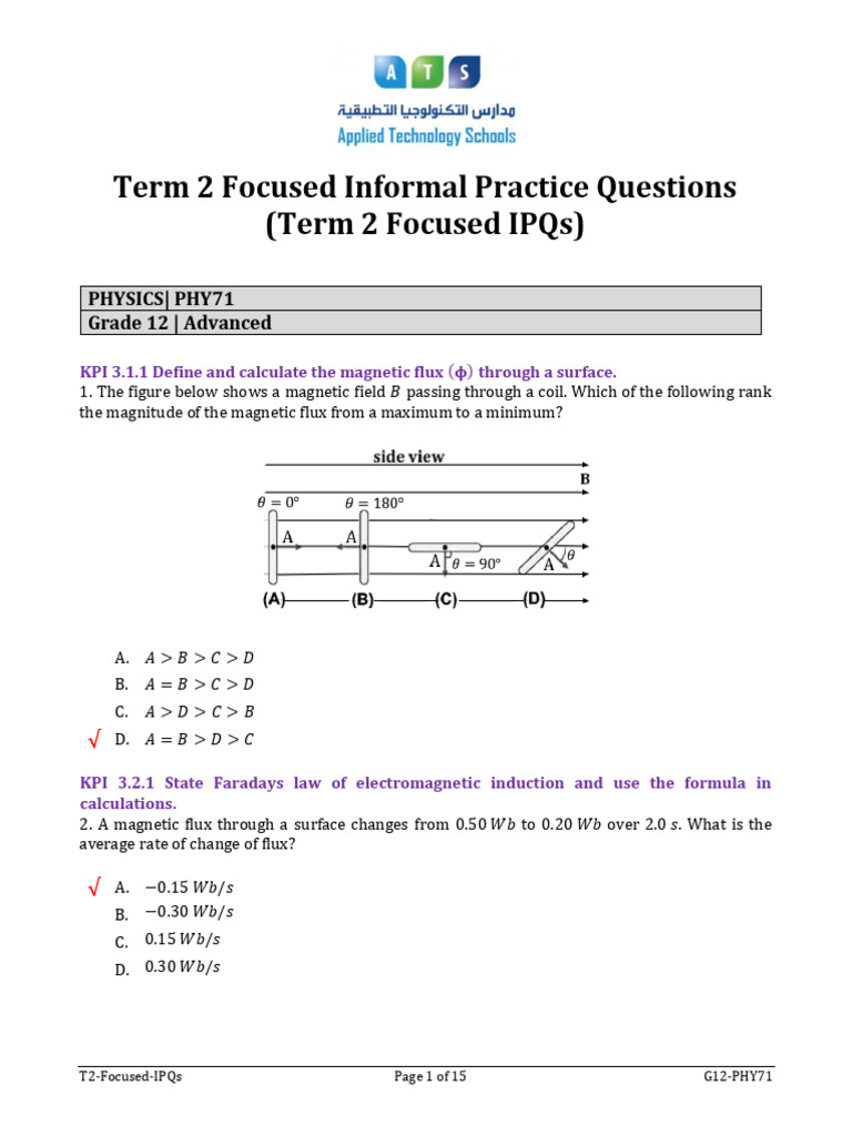 Ay2425 t2 Phy71 Focused Ipq Ak | PDF | Capacitor | Capacitance