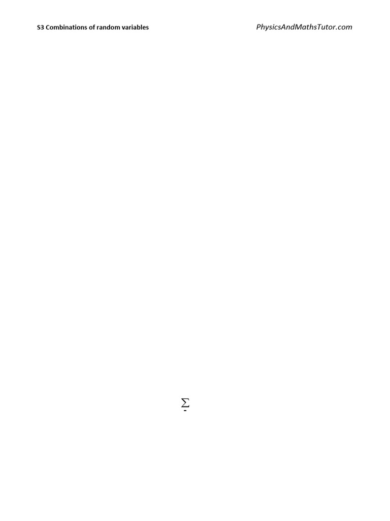 Probability in Random Variables Combinations | PDF | Normal ...