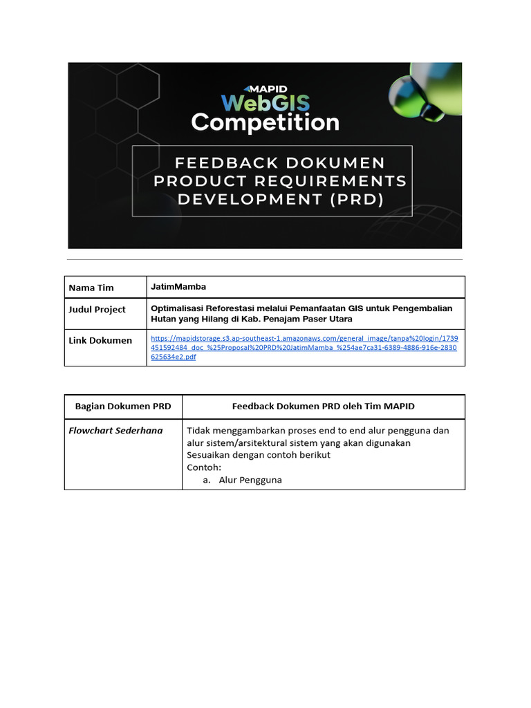 JatimMamba - Feedback Dokumen PRD | PDF