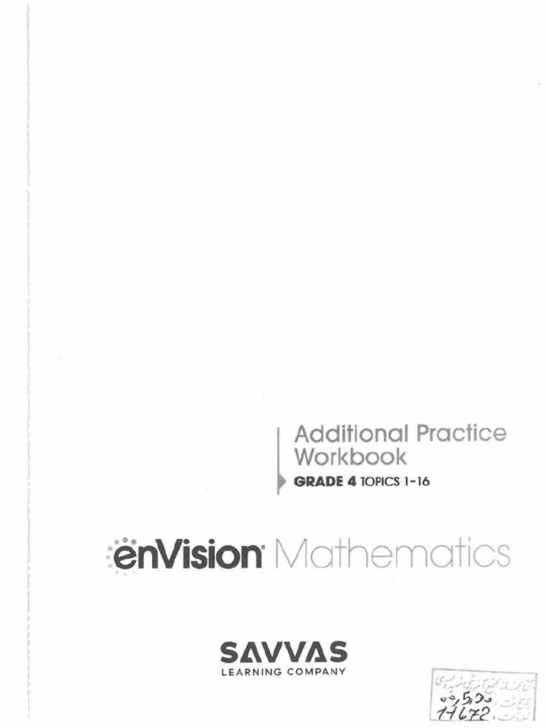 Envision Mathematics Additional Practicebook Grade 4 | PDF