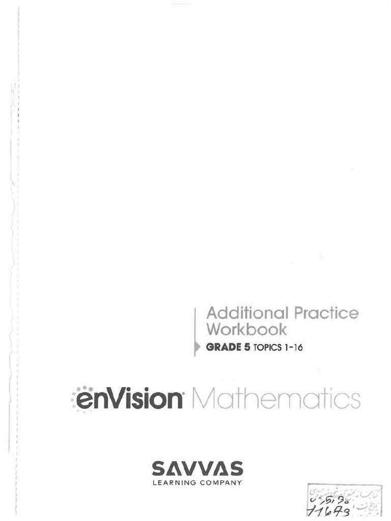Envision Mathematics Additional Practicebook Grade 5 | PDF