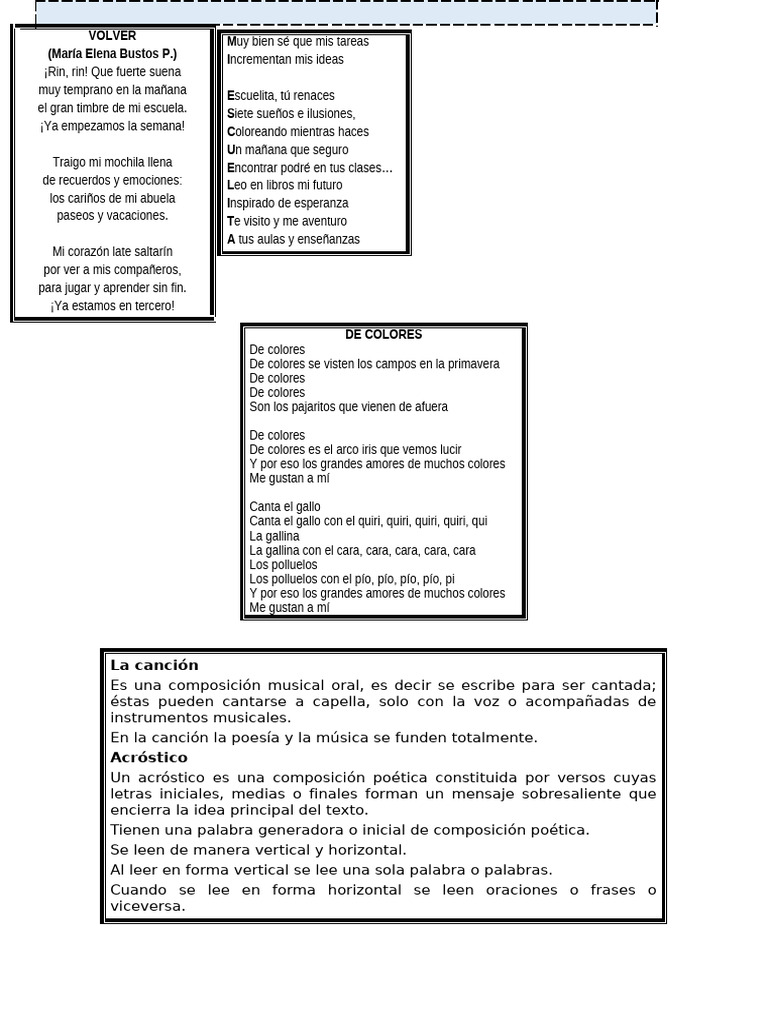 ACRÓSTICOS | PDF | Composiciones Musicales | Agua