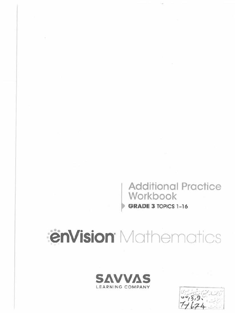 Envision Mathematics Additional Practicebook Grade 3 | PDF
