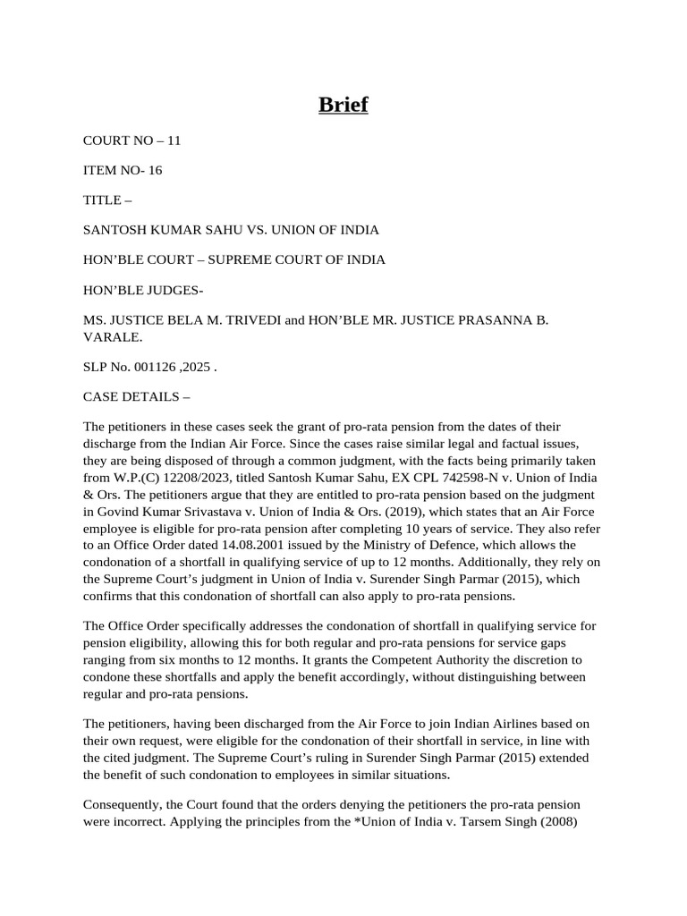 Breif and Transcript 20-1-25. | PDF | Supreme Court Of India | Supreme Court Case Law