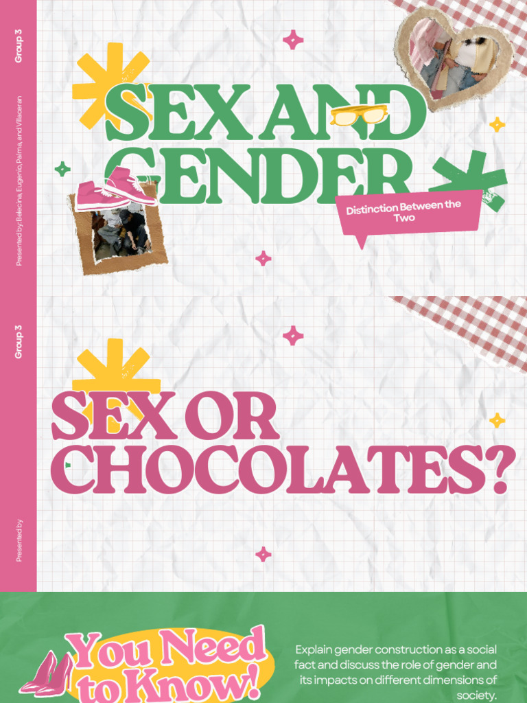 Group 3 - Sex and Gender Distinction | PDF | Gender | Gender Studies