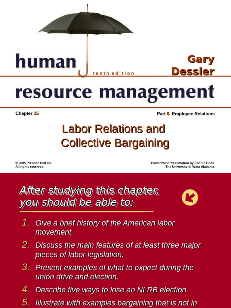 Chapter-15-Labor Relations | PDF | Collective Bargaining | Strike Action